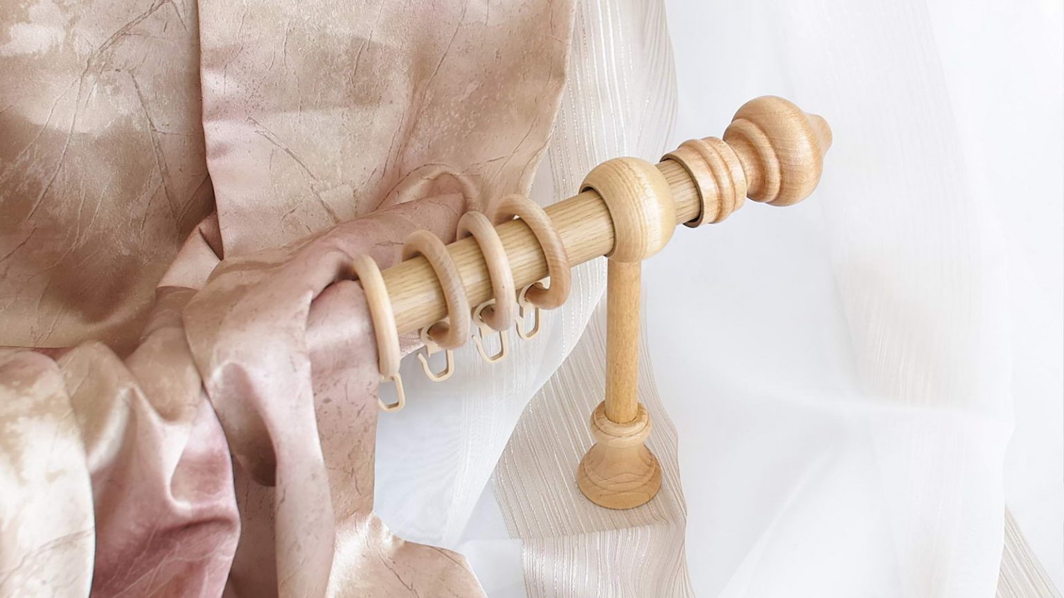 Curtain Track & Rods - Heavy Duty, Curve, Hospital, Wooden Rod, Railing